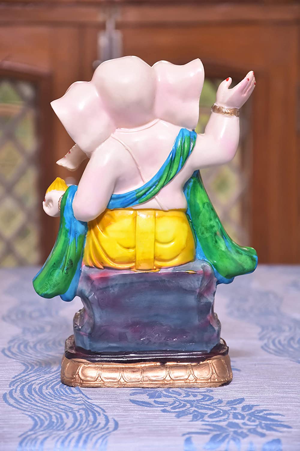 Eleven Inch Beige Ganesh Idol in dancing pose for Ganesh Chavithi ...