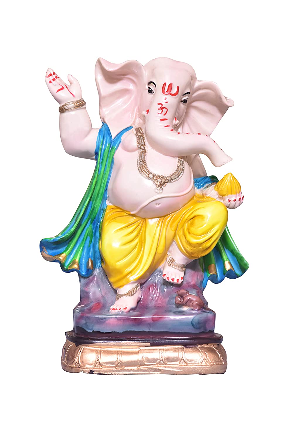 Eleven Inch Beige Ganesh Idol in dancing pose for Ganesh Chavithi ...