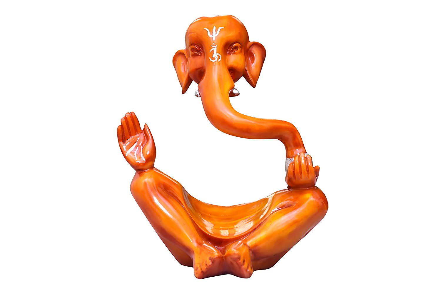 Modern Design Orange Ganesh Idol for Diwali Gift