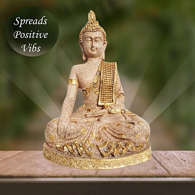 Buy Antique Stone Finish Sitting Buddha Showpiece Online | Elevate Your ...