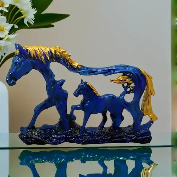 Antique Horse and Foal Showpiece for Corner Table