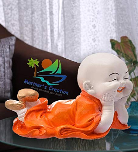 Baby Monk Laughing Buddha Unique Handmade Showpiece for Home