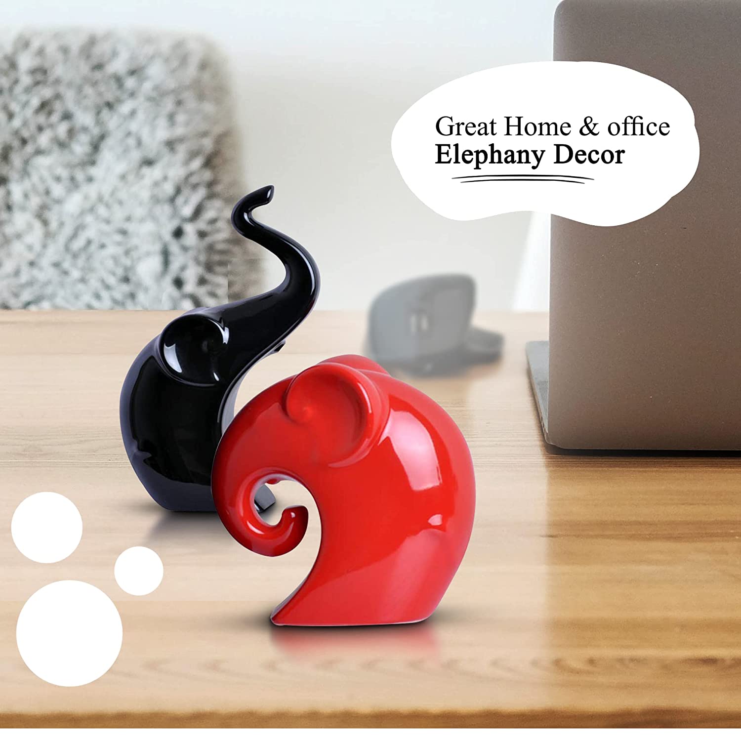 Set of Two Elephant Handmade Unique Showpieces for Stunning Decor