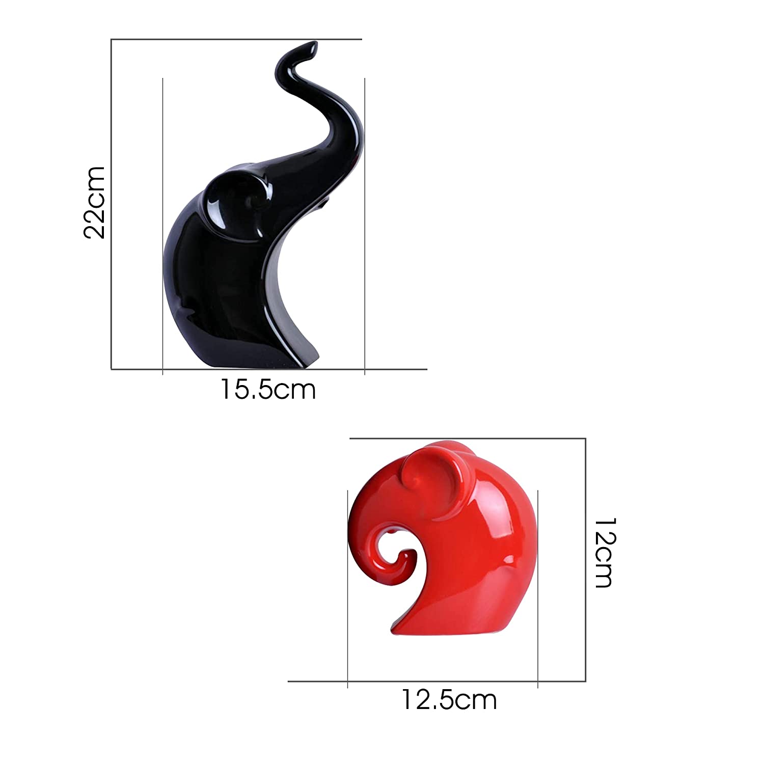 Set of Two Elephant Handmade Unique Showpieces for Stunning Decor