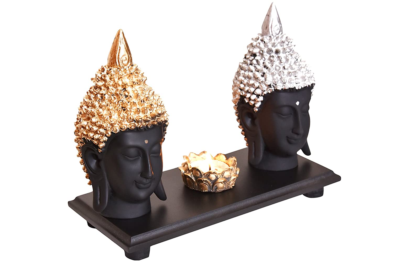 Buy Miniature Set of Two Buddha Face Showpieces – Exquisite Kitchen ...