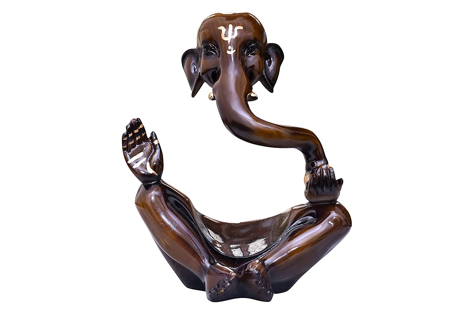 Miniature Modern Design Brown Ganesha Showpiece for Corner Table