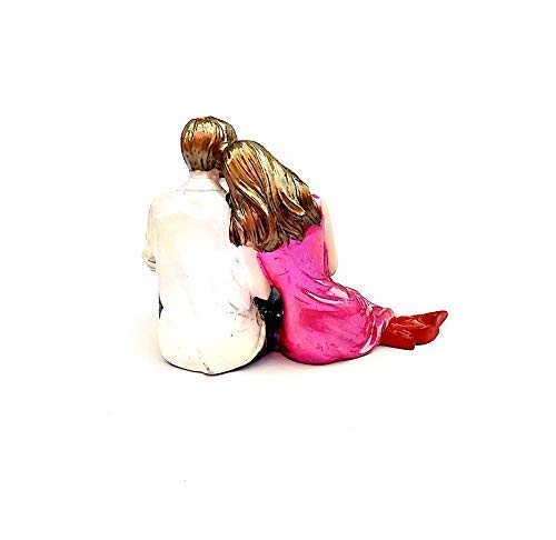 Buy Small Resin Pink and Blue Sitting Couple Showpiece – Unique Online ...