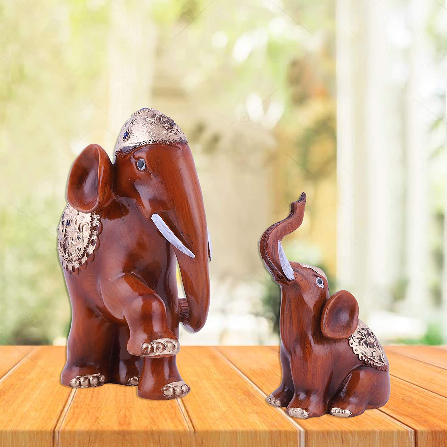 Buy Now – Exclusive Resin Elephant Showpieces for Dining Room Online!