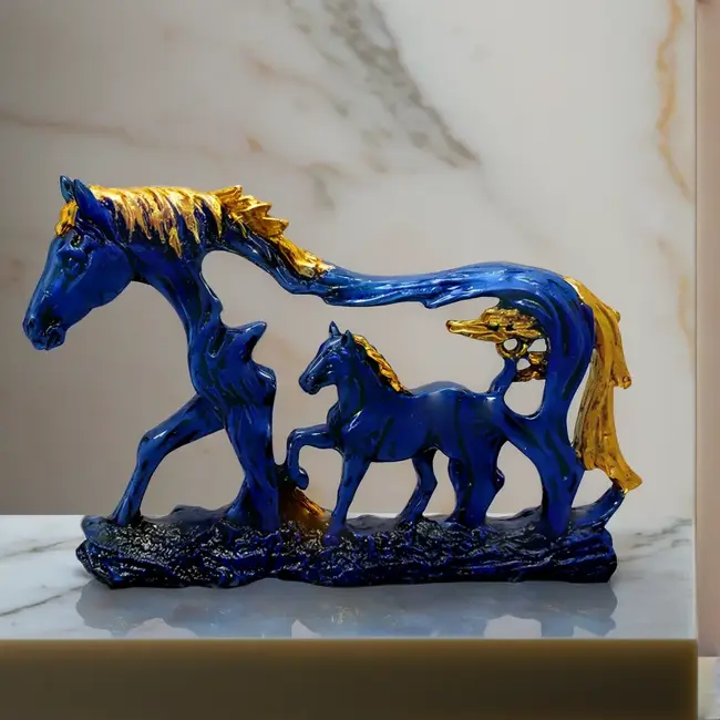 Buy Small Resin Horse and Foal Showpiece: Elevate Your Office – Limited ...