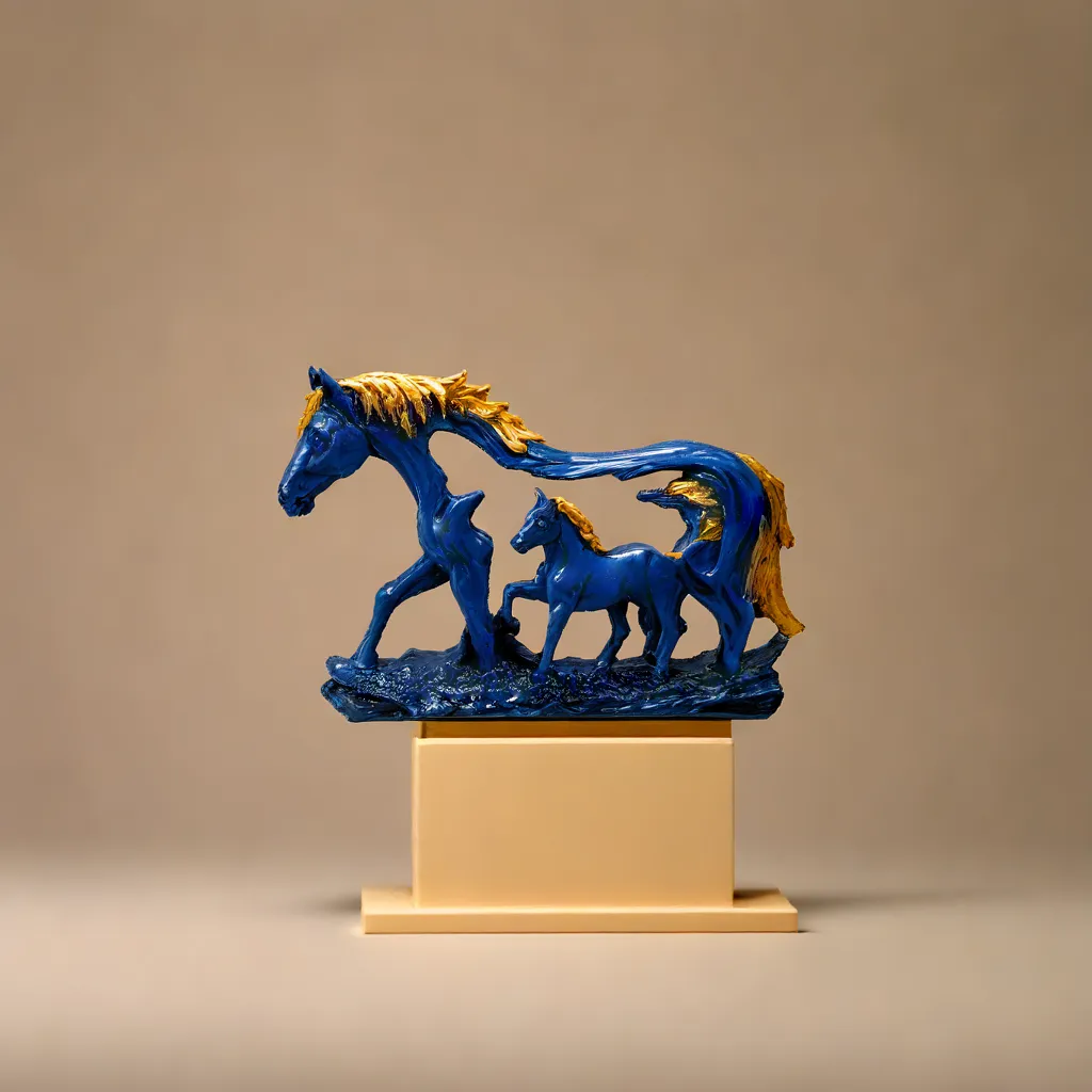 Buy Small Resin Horse and Foal Showpiece: Elevate Your Office – Limited ...