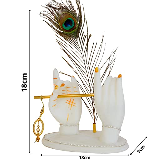 Hands of Lord Krishna Marble-Finish Showpiece for Home Decoration