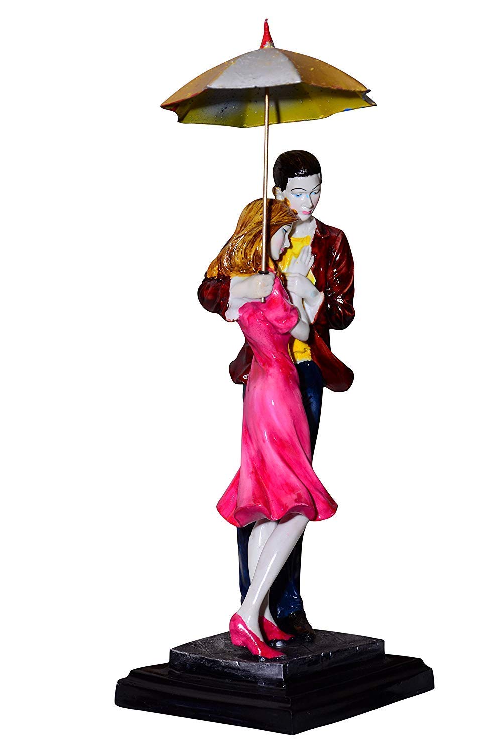 Yellow and Blue Couple Statue for anniversary gifts