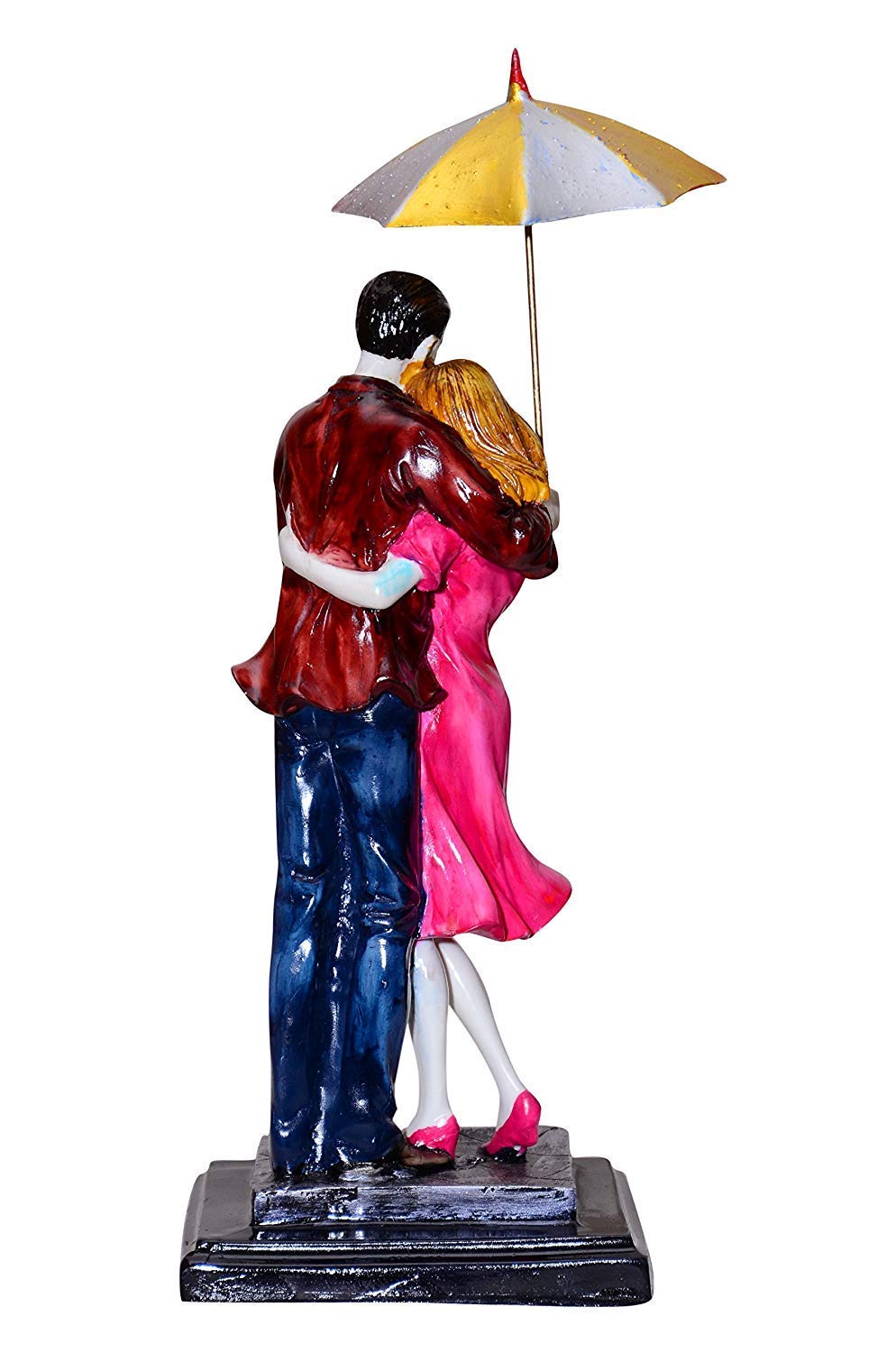 Buy Yellow and Blue Couple Statue - Ultimate Anniversary Gift Online!