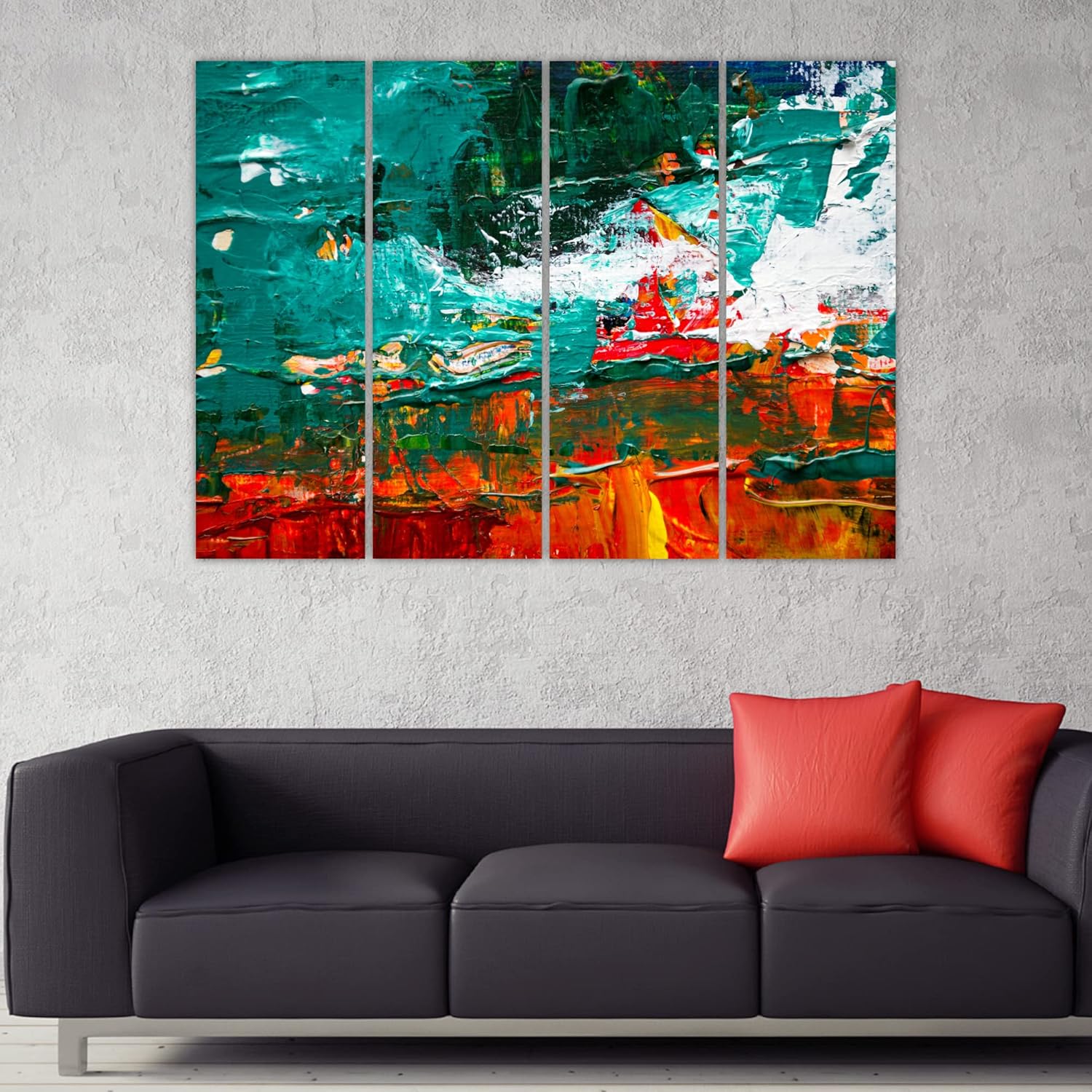 Shop 4-Panel Abstract Framed Wall Art - Multicolor Marvel | Moolwan