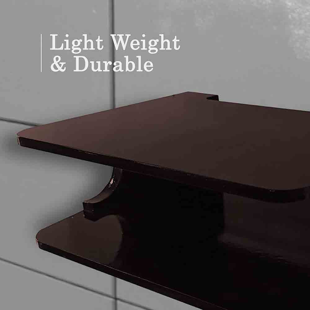 Set top Box & WiFi Router Holder Wooden Wall Shelves | 8884243583 ...