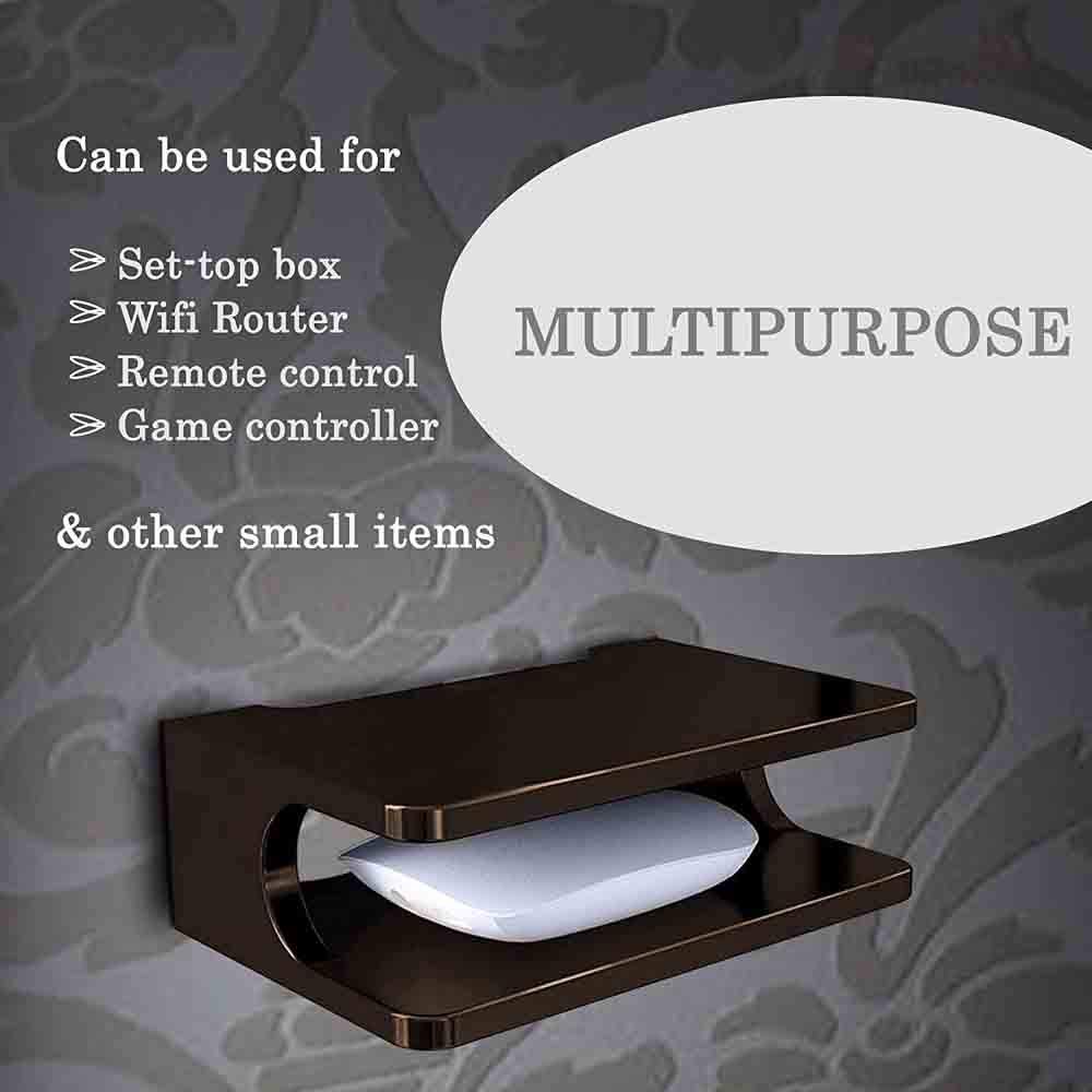 Set top Box & WiFi Router Holder Wooden Wall Shelves | 8884243583 ...